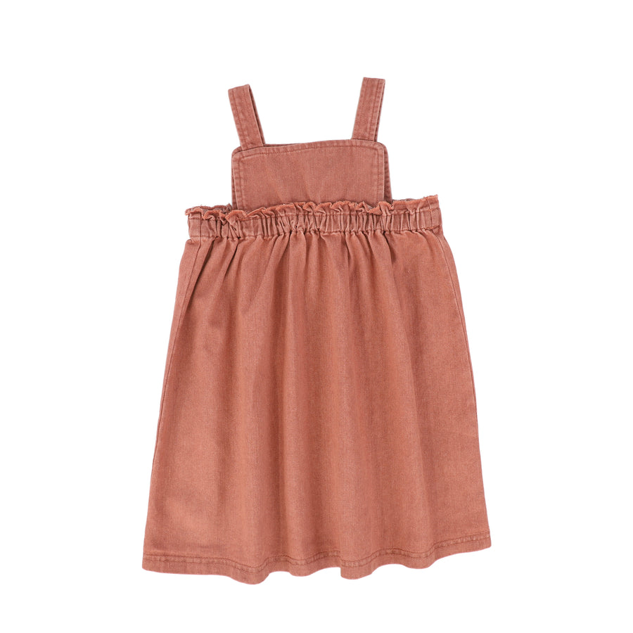 Mauve High Waisted Ruffle Jumper - Girls Bamboo Dress | Young Timers ...