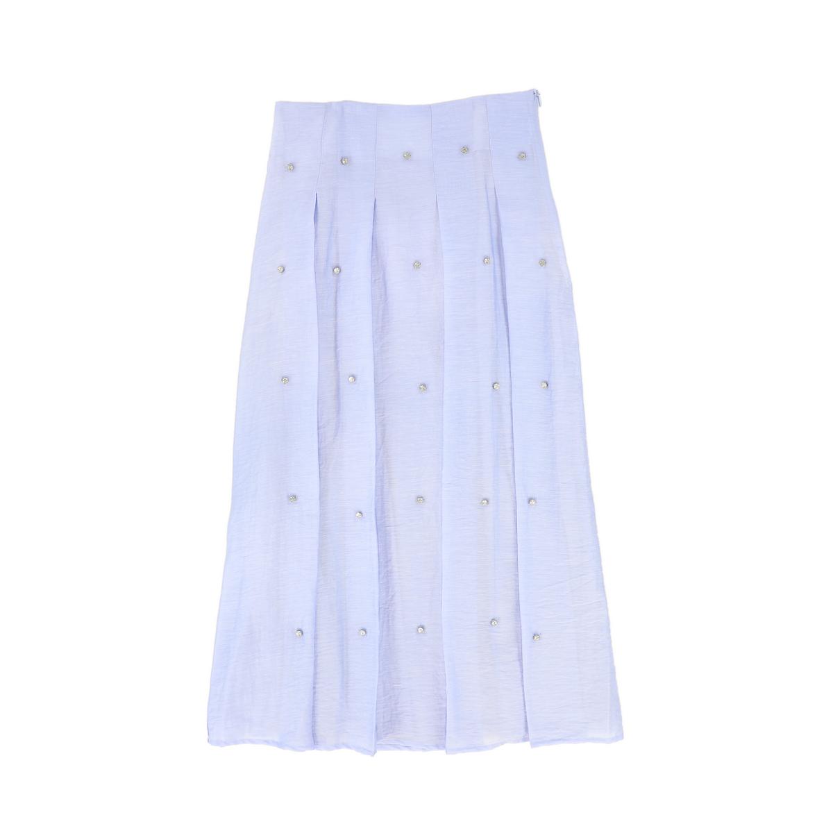 Valentina Light Blue Diamond Embellished Skirt - Girls Dressy Skirt ...