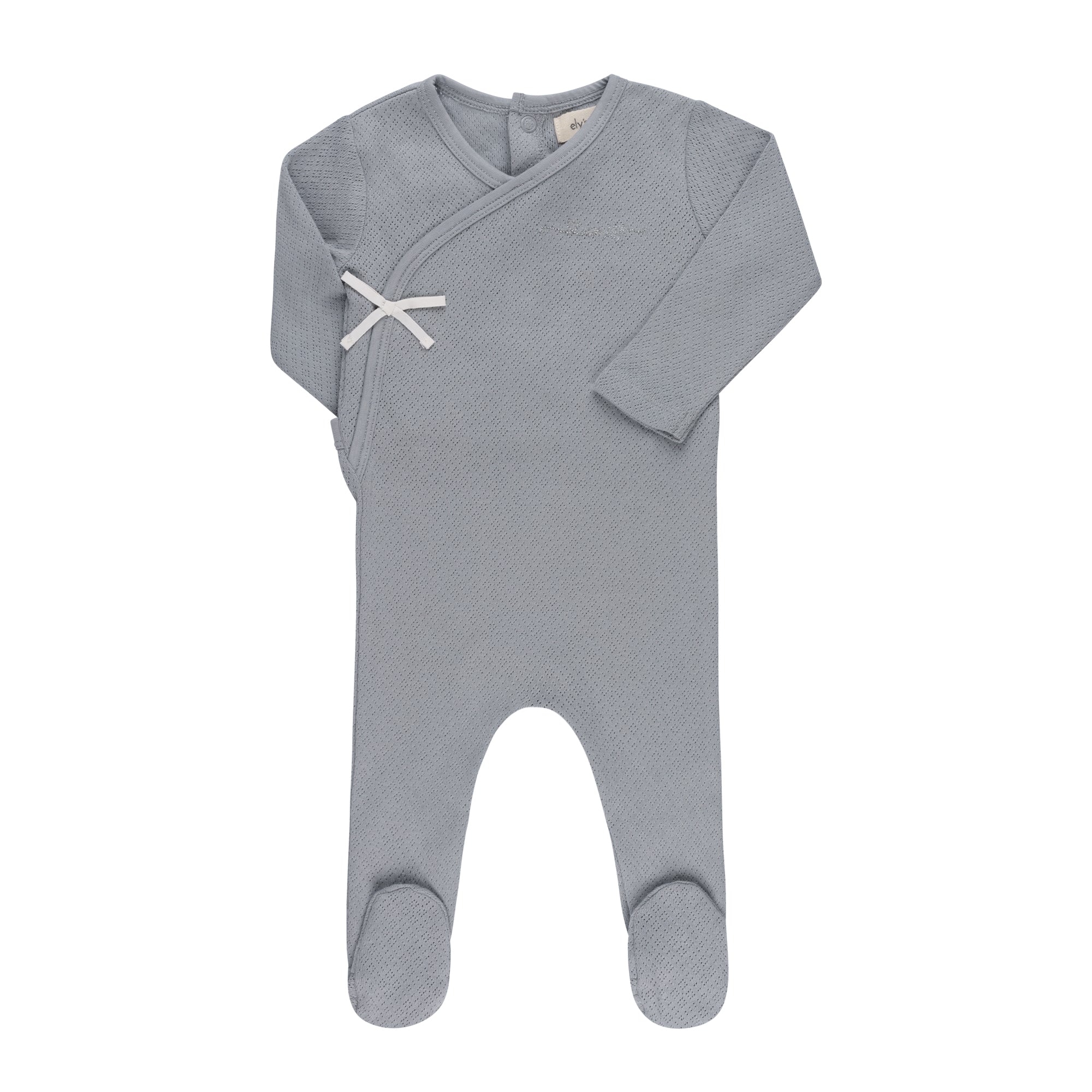 Ely's & Co Blue/Silver Amore Collection Footie – Young Timers Boutique