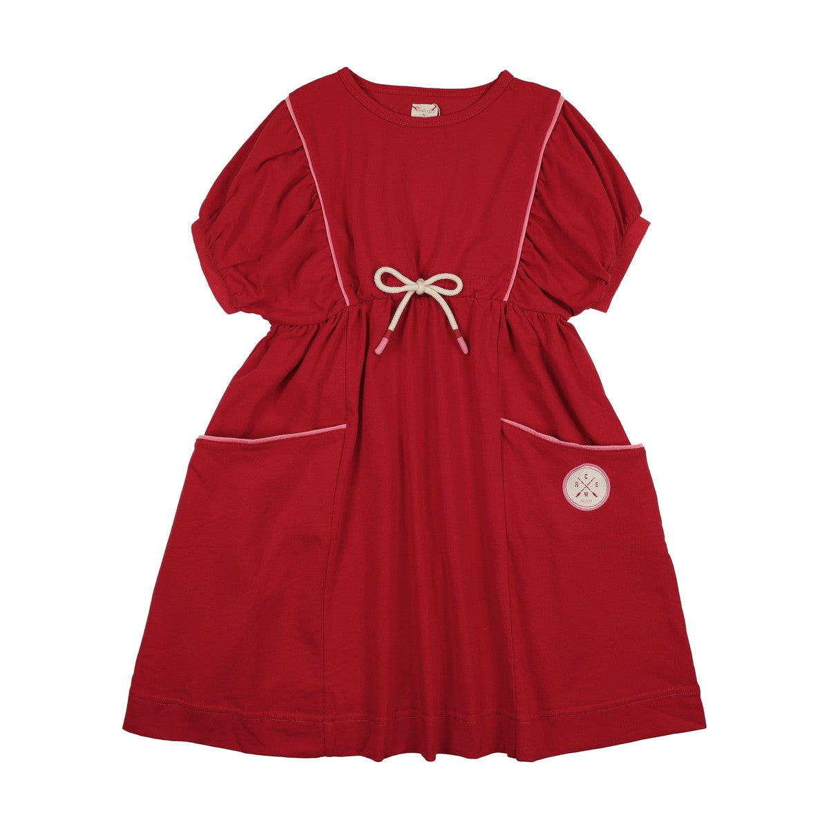 Analogie Red Boating Crew Short Sleeves Dress – Young Timers Boutique
