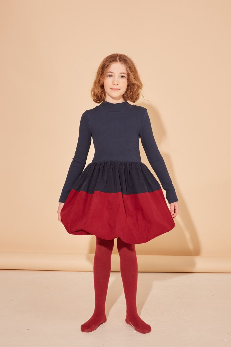 The Middle Daughter Navy/Beetroot Balls In The Air Dress – Young Timers ...