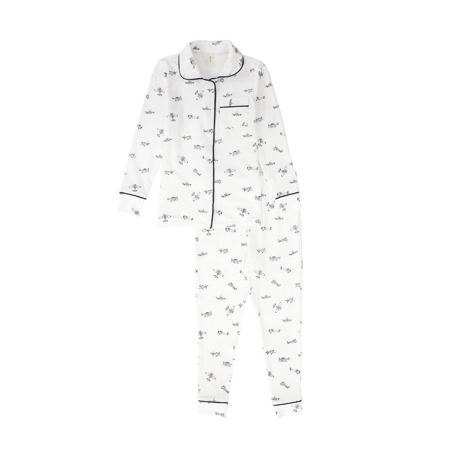 Bebe Jolee Navy Piped Printed Pj's – Young Timers Boutique