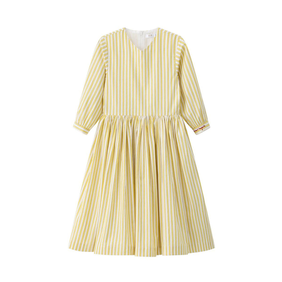 Coco Blanc Yellow Striped Dress – Young Timers Boutique