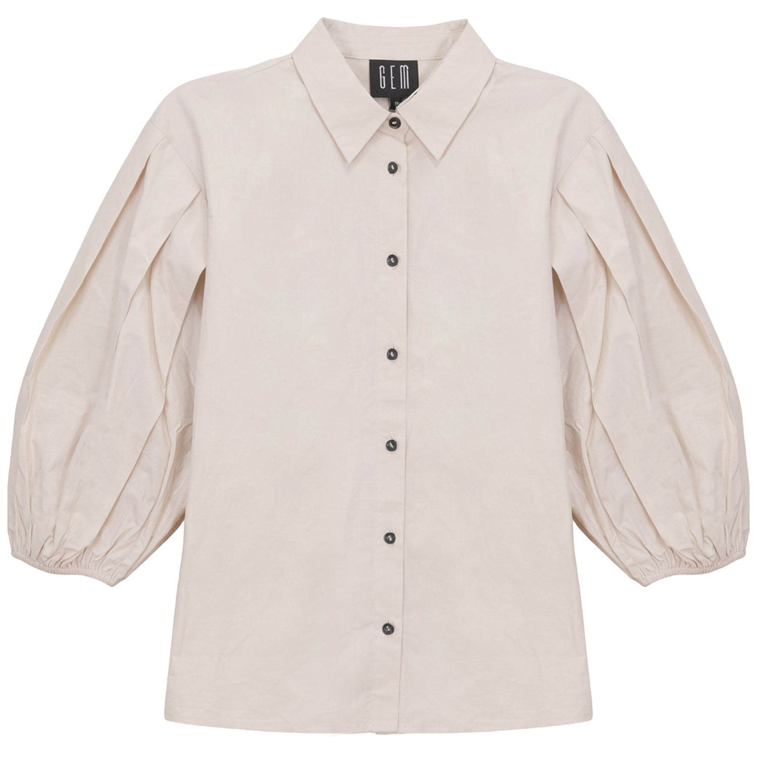Gem Cream Pleated Sleeve Shirt – Young Timers Boutique