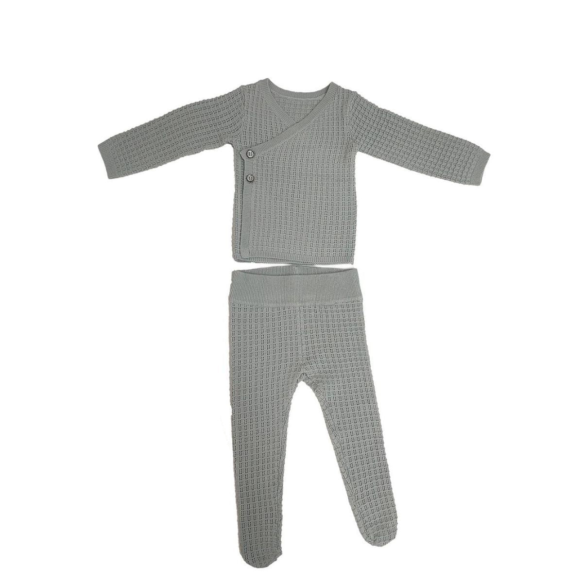 Kipp Sage Textured Wrap Knit Set – Young Timers Boutique