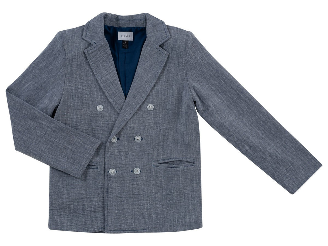 Klai Navy Herringbone Blazer – Young Timers Boutique