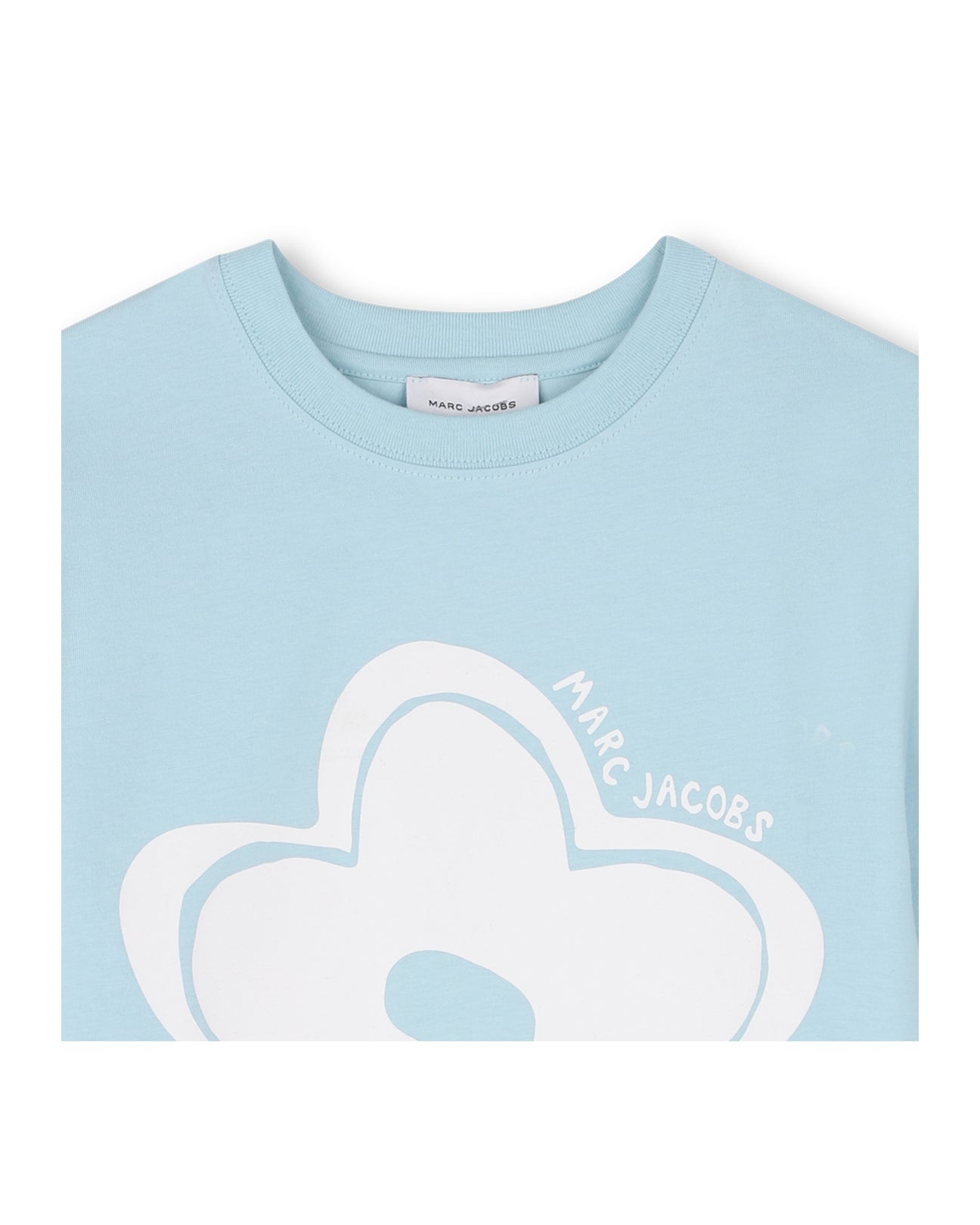 Marc Jacobs Pale Blue Flower T-Shirt - Girls Designer Tee – Young ...
