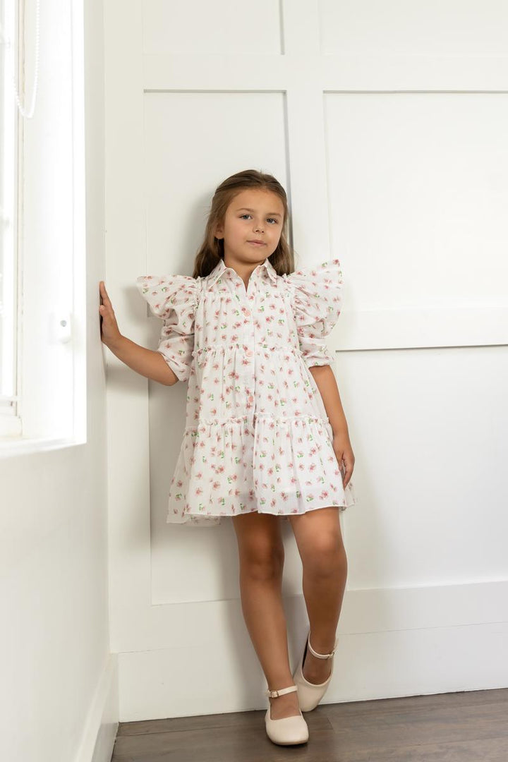 Mode Avant Soft Pink Tiered Floral Dress – Young Timers Boutique