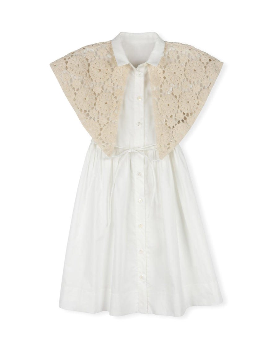 One Child White Lester Crochet Cape Dress – Young Timers Boutique
