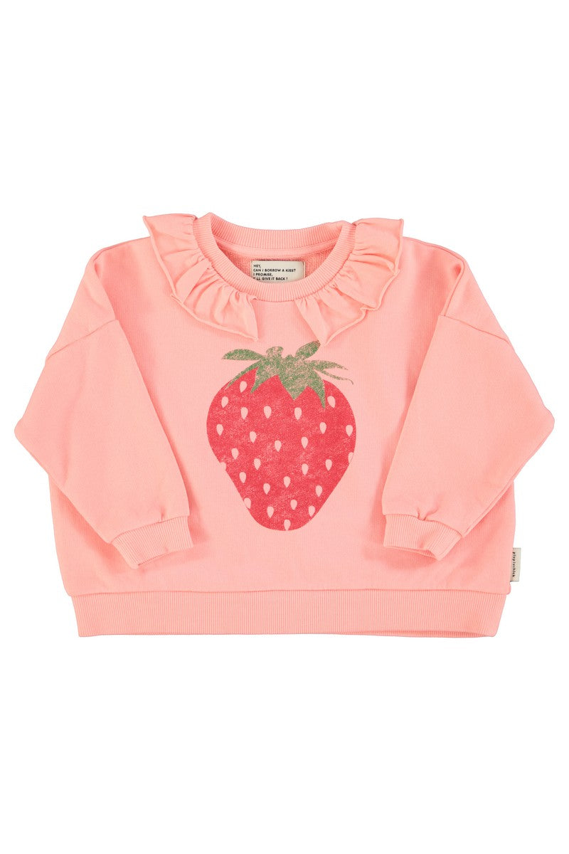 Piupiuchick Light Pink Strawberry Collar Sweatshirt – Young Timers Boutique