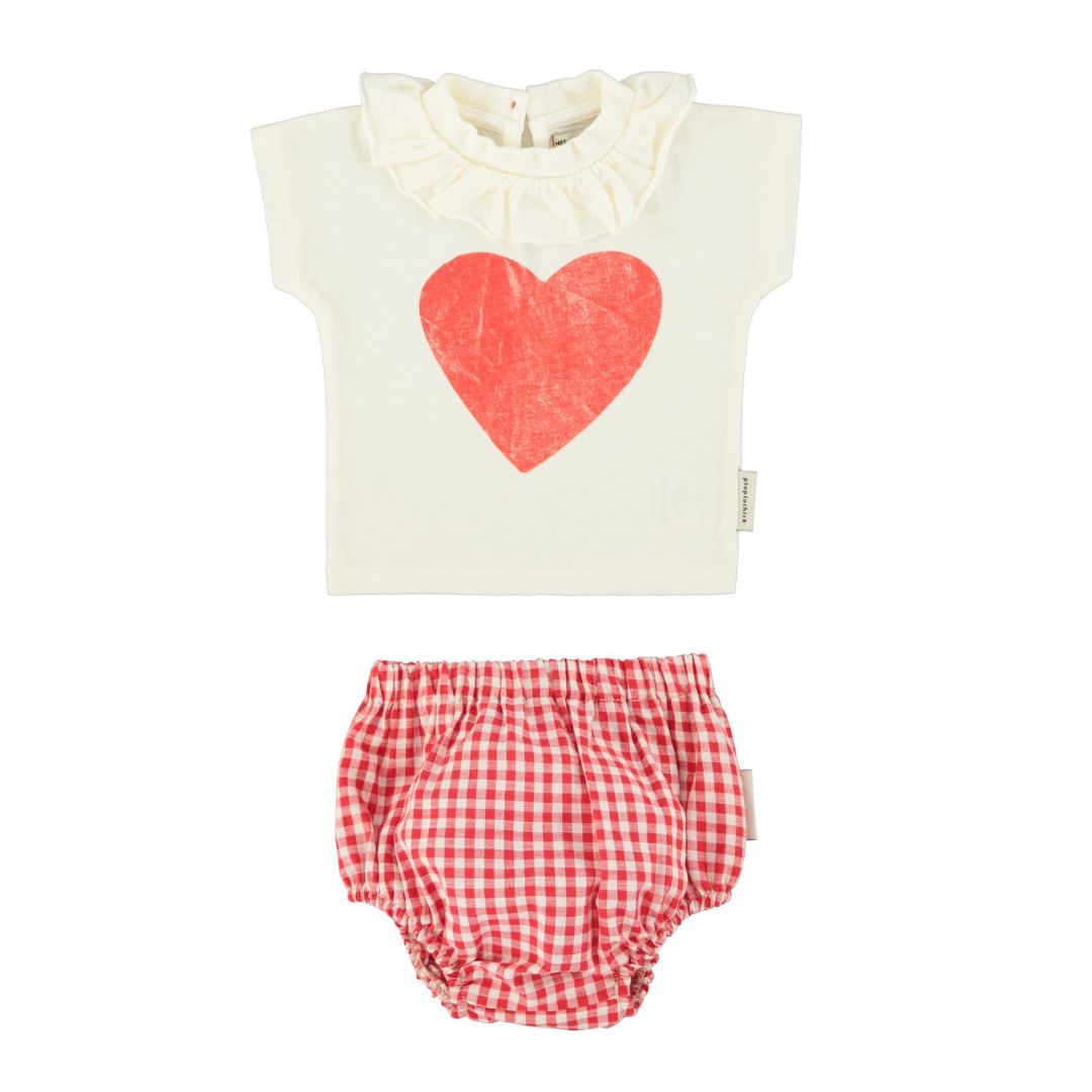 Piupiuchick Red Checkered Heart Set – Young Timers Boutique
