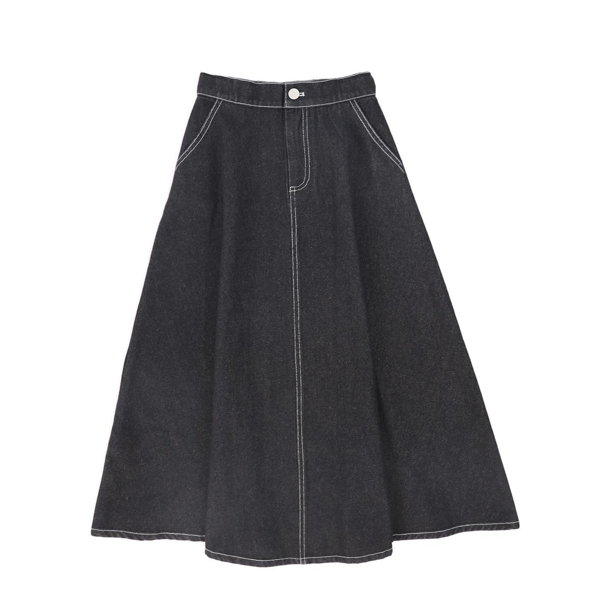 Valentina Black Denim Fly Front Skirt - Girls & Teen Camp Skirt – Young ...