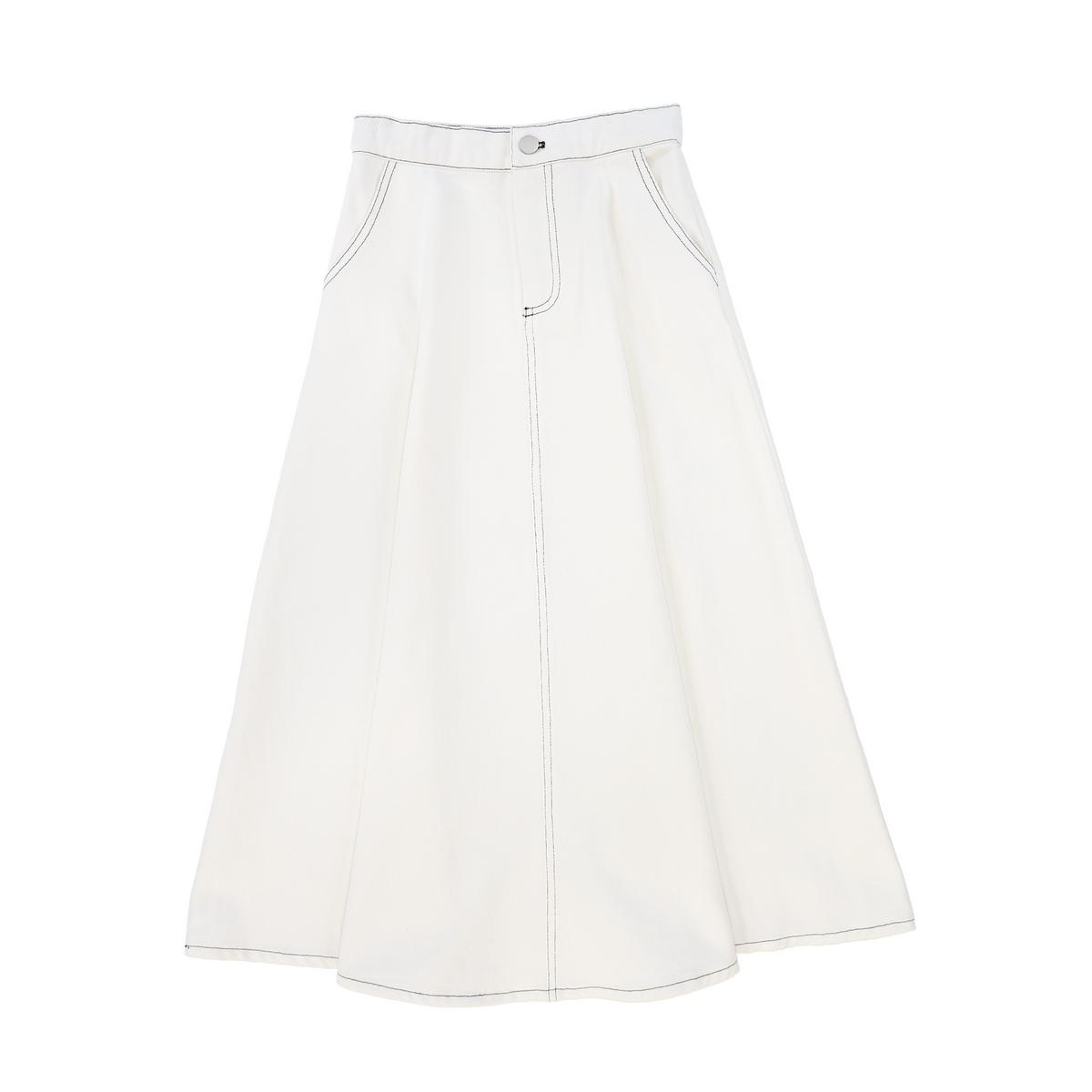 Valentina White Fly Front Denim Skirt - Girls & Teen Camp Skirt – Young ...